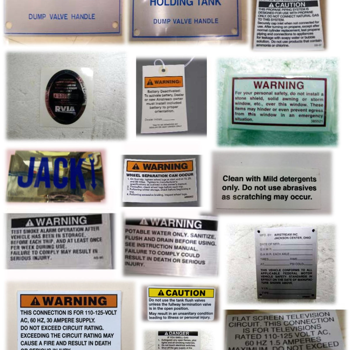 Airstream Labels & Tags – Woodland Airstream Parts and RV Accessories Store