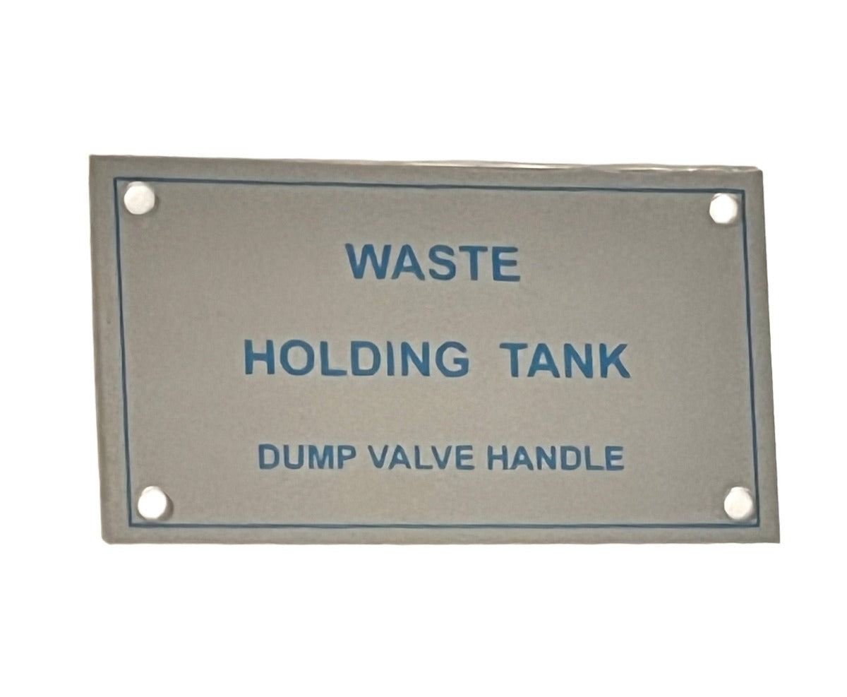 Airstream Main 'Waste' Holding Tank Dump Valve Handle Tag - 385099 ...