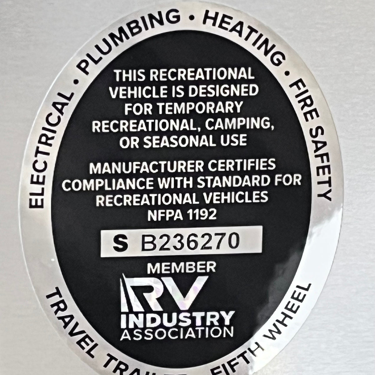 Airstream RVIA Silver Label - 386114 – Woodland Airstream Parts and RV ...
