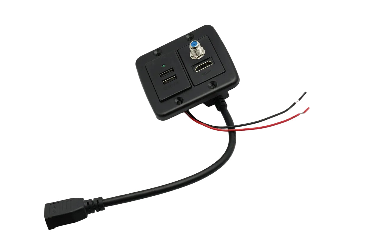 Airstream 5 Amp USB HDMI Coaxial Charger Port, Black - 513355 ...