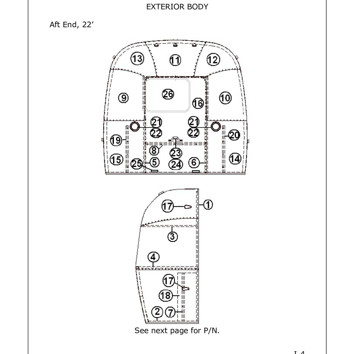 Airstream Rear Window for Airstream Sport 22' or Airstream Safari - 37 ...