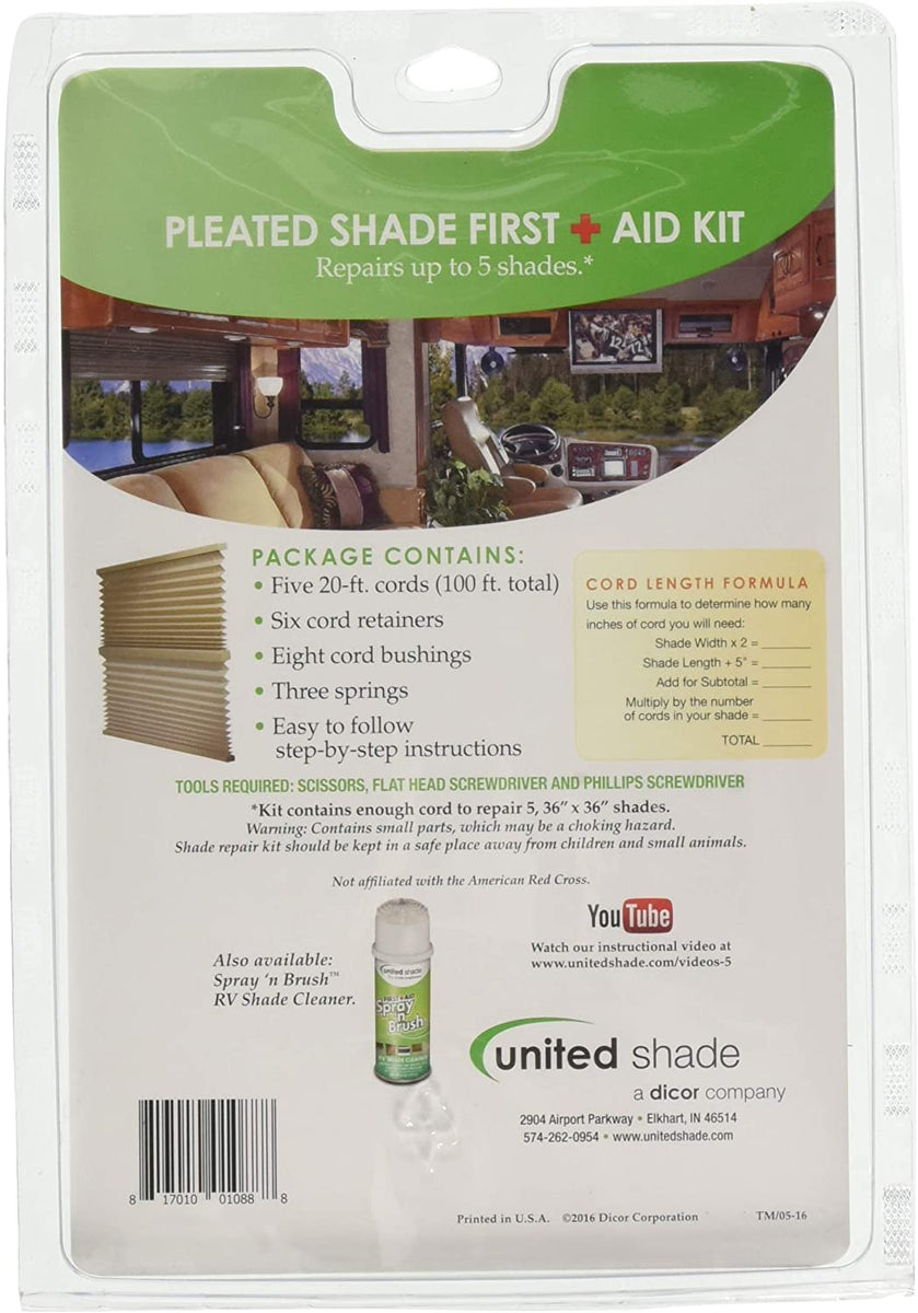 United Shade Pleated Shade First Aid Repair Kit, Beige – Woodland ...